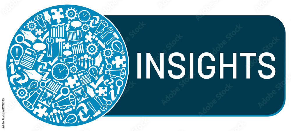 Insights Blue Business Symbols Circular Left Box Text Stock ...