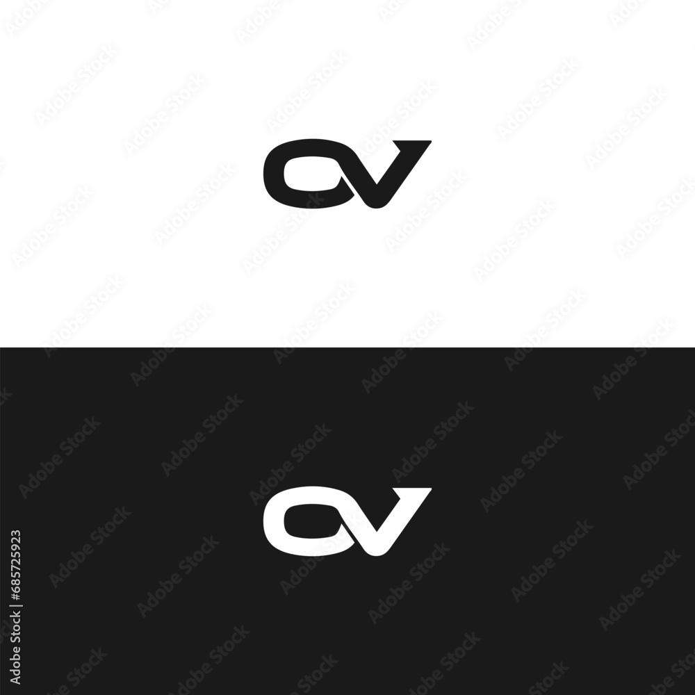OV logo. O V design. White OV letter. OV, O V letter logo design ...