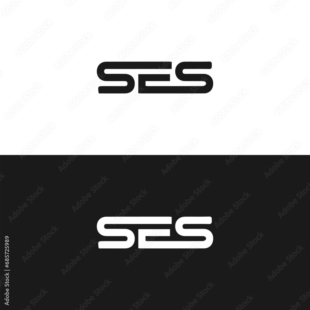SES logo. S E S design. White SES letter. SES, S E S letter logo design ...