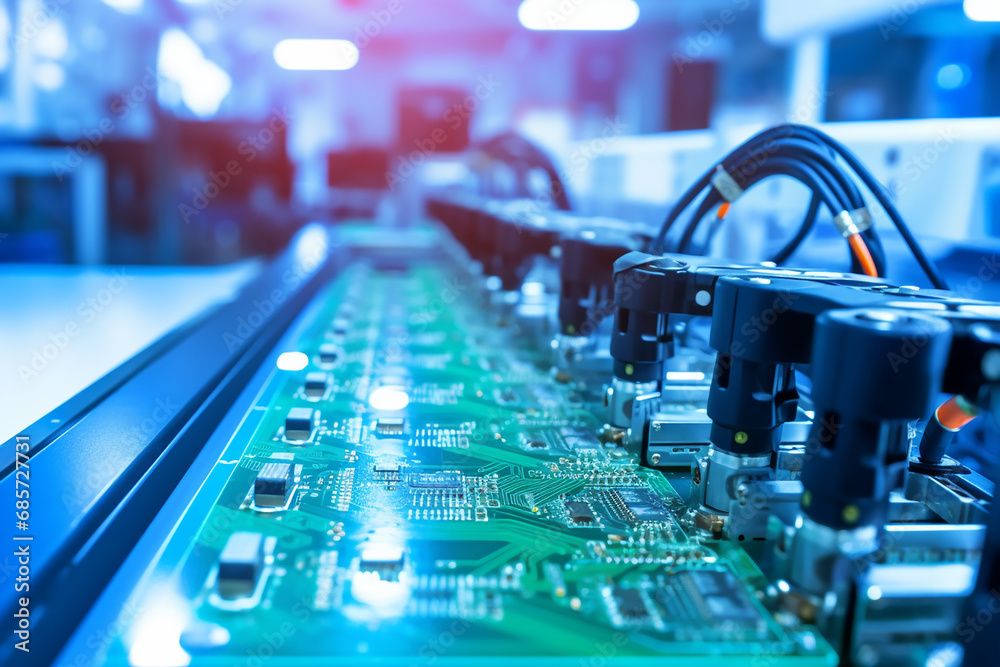 Component Installation and Quality Control of Circuit Board. Fully ...