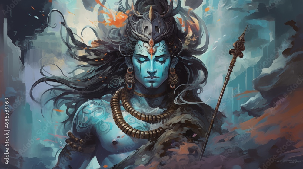 Shiva in a role as a protector and source of transformation in the ...