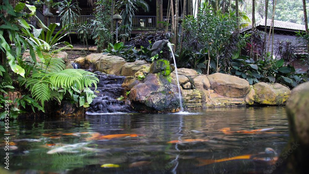 KL Bird Park, Kuala Lumpur. Capturing the serenity of cascading ...