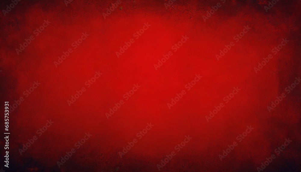 christmas red background with vintage texture and black vignette border ...