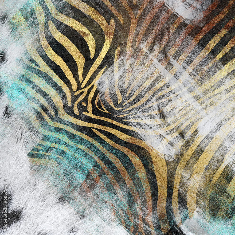 Artistic African modern backdrop with zebra skin prints. Scrapbook ...
