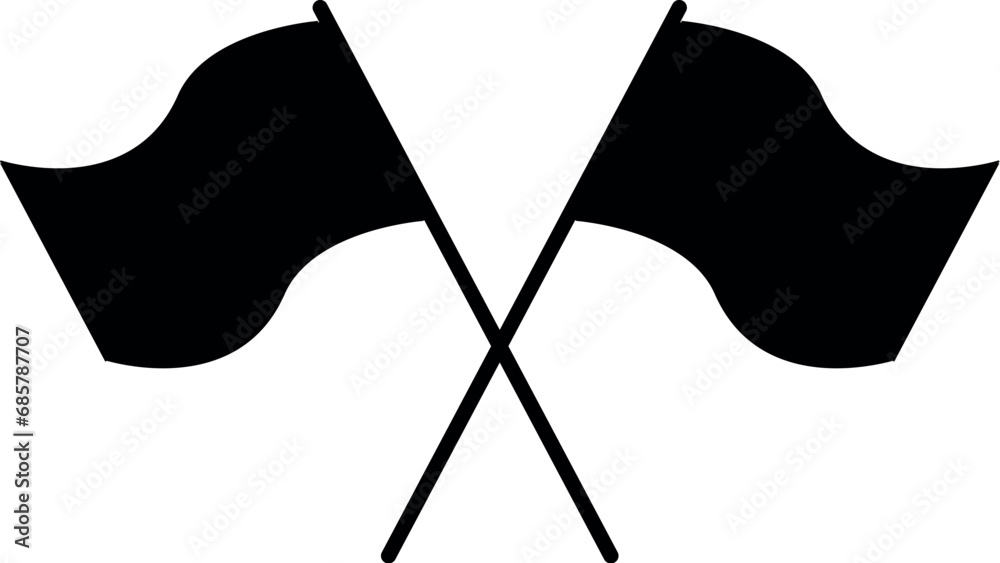 color guard black crossed flags eps vector file Stock Vector | Adobe Stock