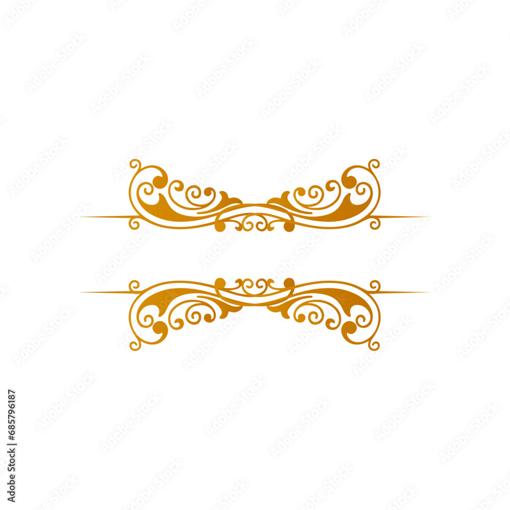 Decorative Ornament Frame Border Vector Line style border template ...