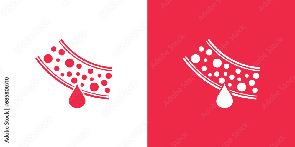 Blood vessels glyph icon. Simple pictograms for science. Body anatomy ...