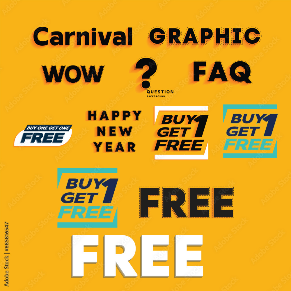 text effect set, 3d style template set, Set of editable text effect ...