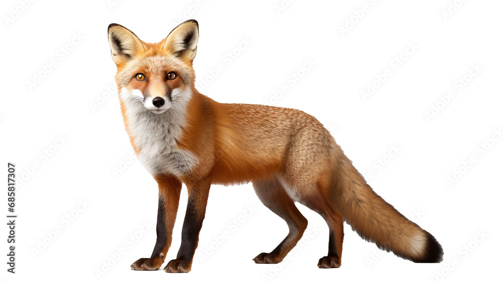 Fox isolated on transparent background, PNG image with background ...
