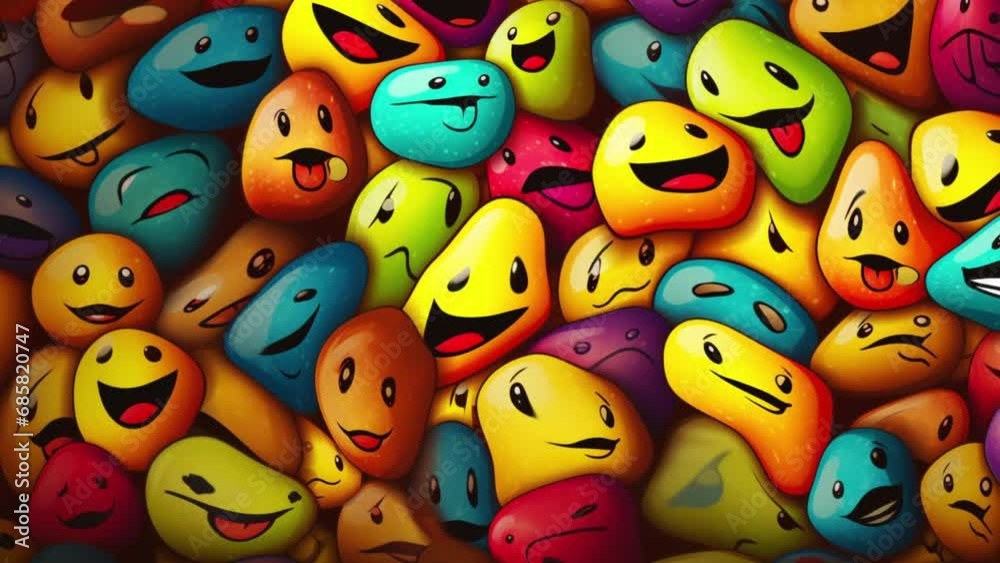 cartoon color faces diversity people emotions diffirent characters ...
