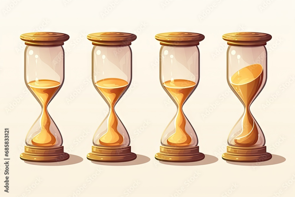 Simple Hourglass Collection, Sand Clocks for Sprite Sheet Animation ...