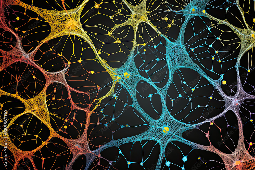 Abstract background neuron within the nervous system. Concepts of ...