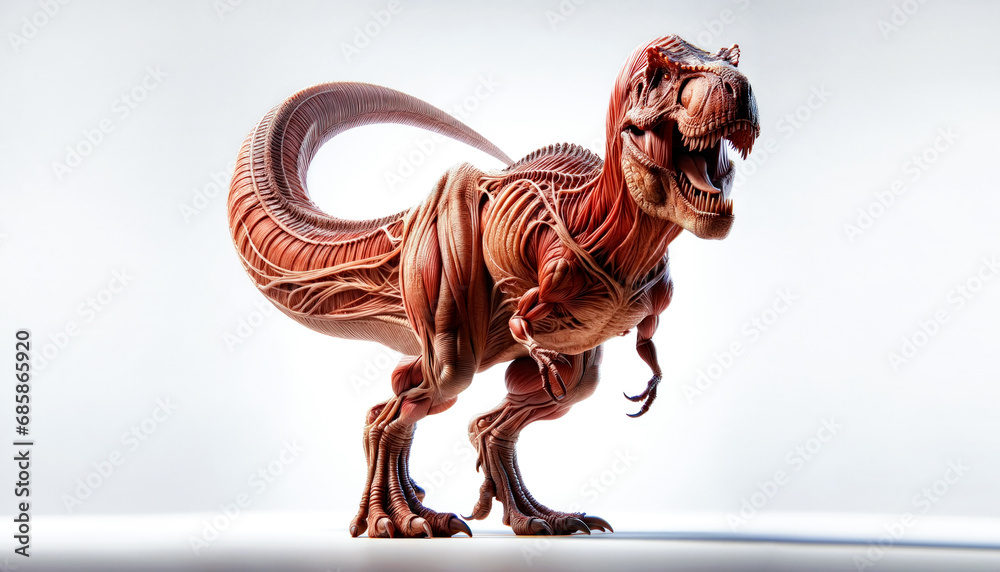 Tyrannosaurus Rex T-Rex Isolated on White Background. Illustration ...