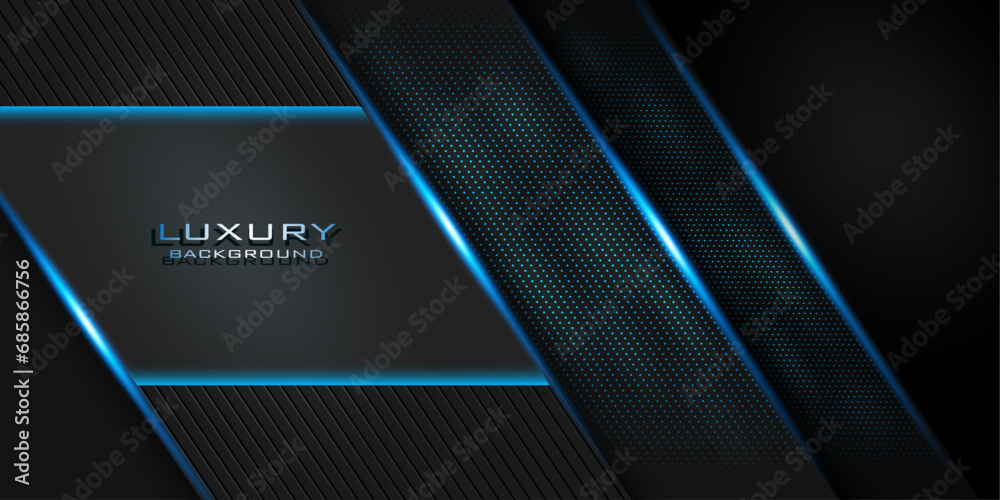 vector illustration blue color glowing light lines and blue light dots ...