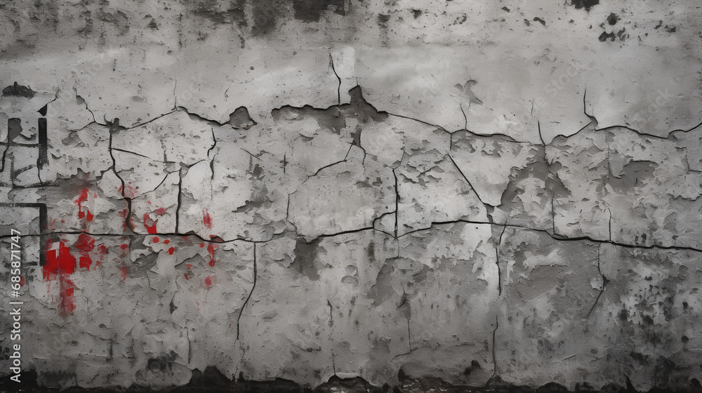 Decaying Urban Art: A Vintage Wall with Peeling Paint Layers Revealing ...