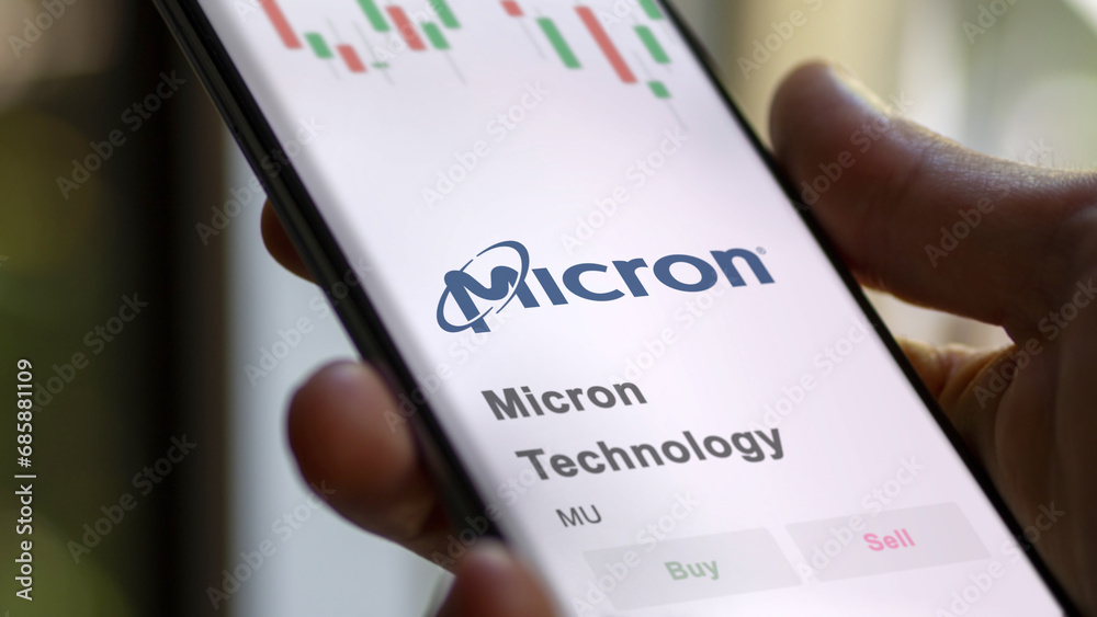 November 27st 2023 Boise, Idaho. The logo of Micron Technology on the ...