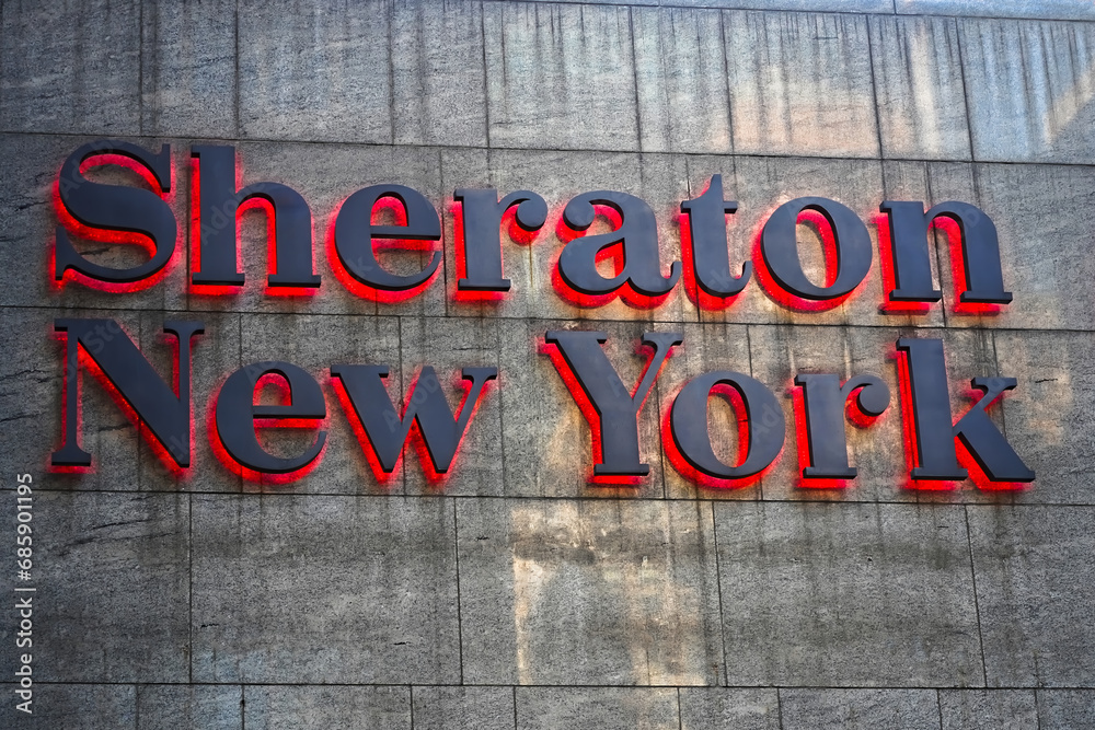 New York, NY - November 23, 2023: Sheraton New York Hotel Times Square ...
