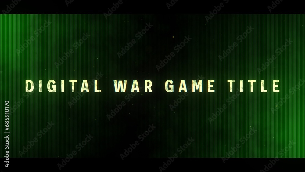 Digital War Gaming Particle Text Intro Stock Template | Adobe Stock