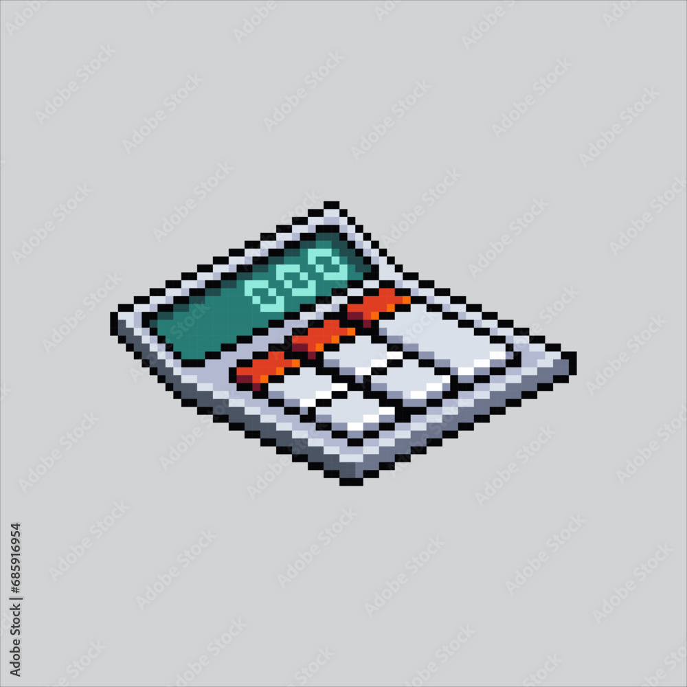 Pixel art illustration Calculator. Pixelated Calculator. Math ...
