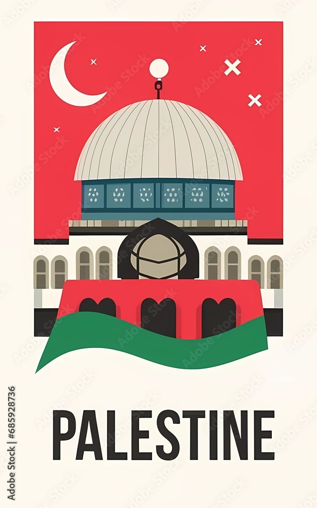 Free Palestine flag illustration for banner, t-shirt, social media post ...