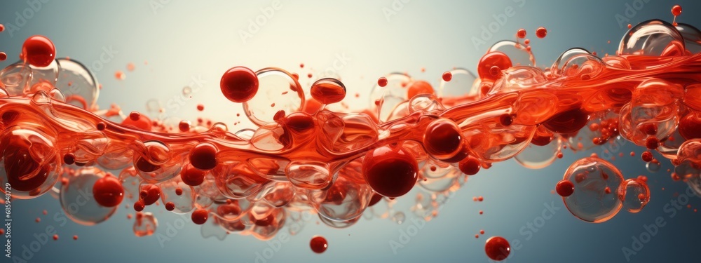 Blood cell red 3d background vein flow platelet wave cancer medicine ...