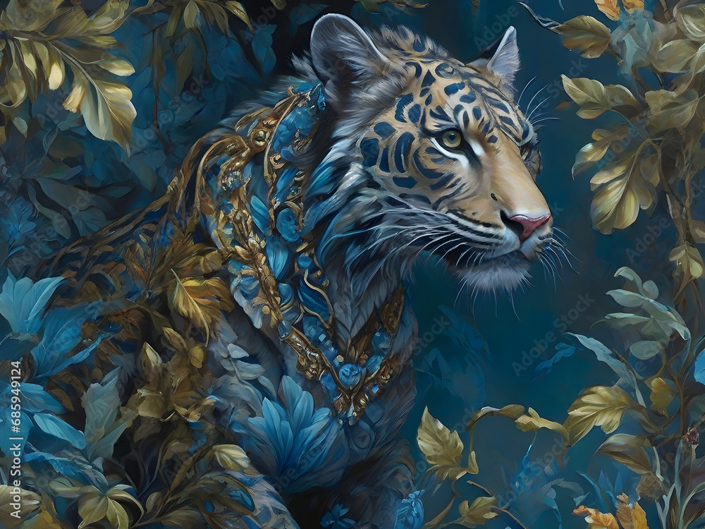 Step into a baroque forest where an elegant predator reigns supreme ...