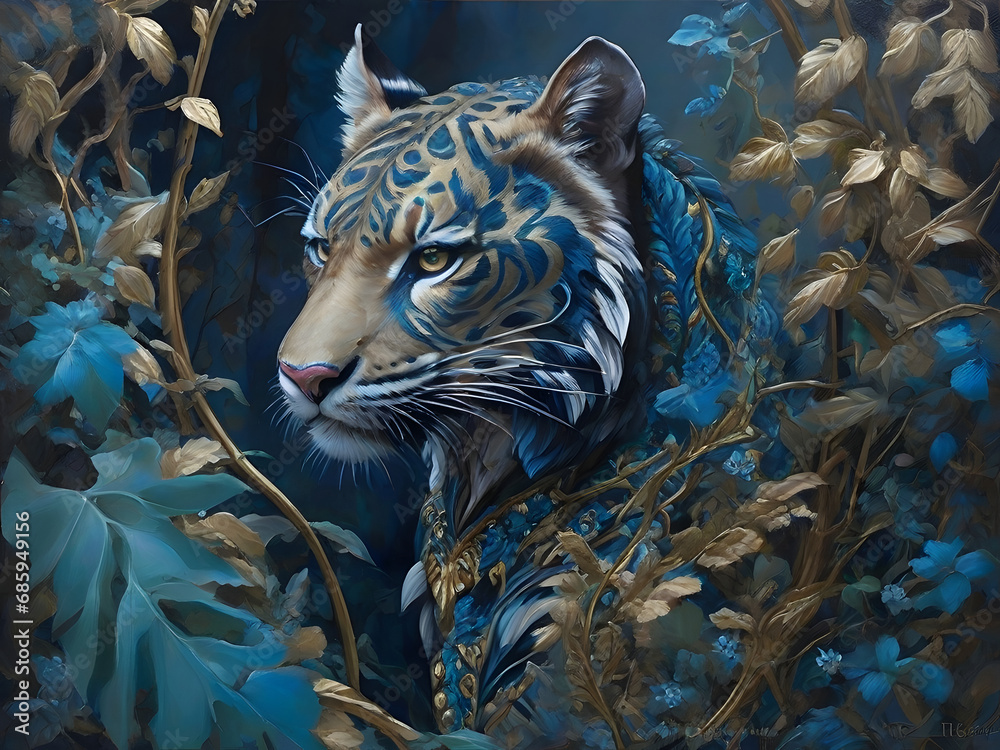 Step into a baroque forest where an elegant predator reigns supreme ...