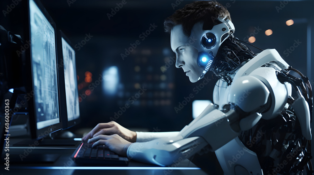 Ai technology, Artificial Intelligence. man using technology smart ...