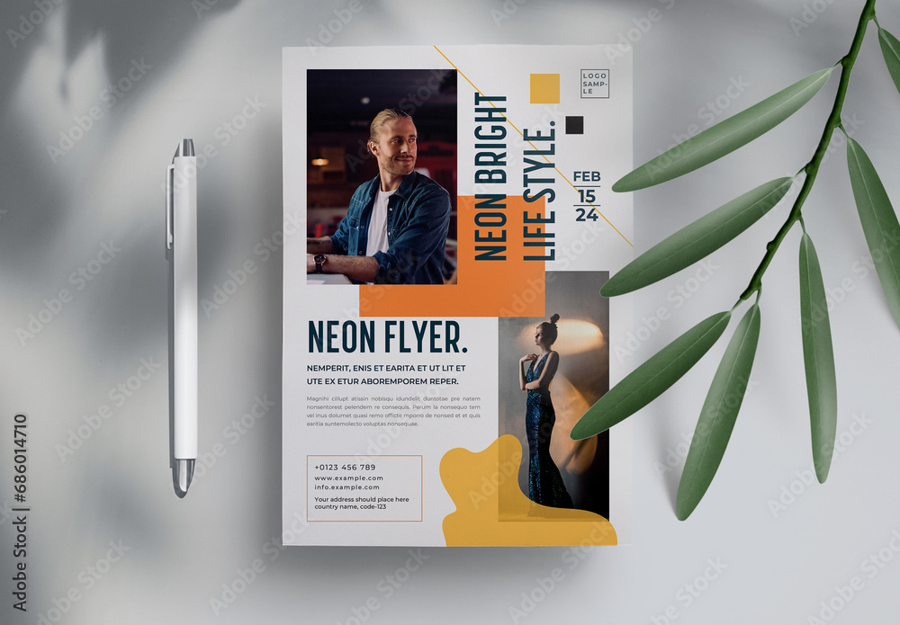 Clean Corporate Event Flyer Layout InDesign Template Stock Template ...
