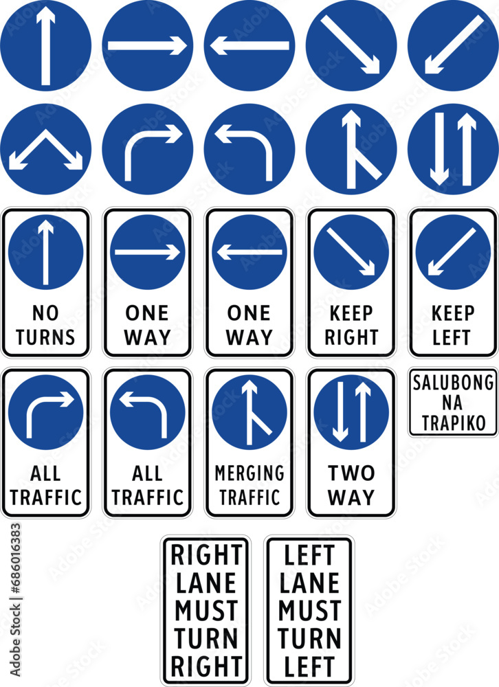 Directional signs, Road signs in the Philippines, Regulatory signs ...