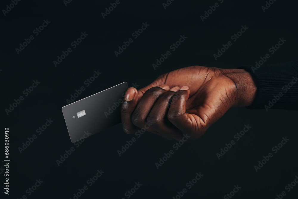 Going cashless with premium benefits, man uses his black credit card to ...