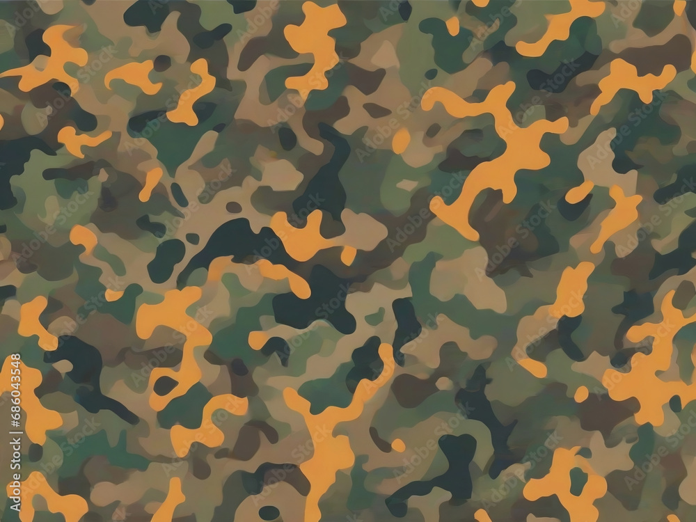 Full seamless orange camouflage texture skin pattern vector for ...