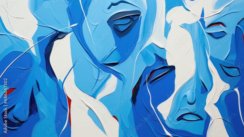 Blue color upset portrait background. Blue Monday, Mental health ...