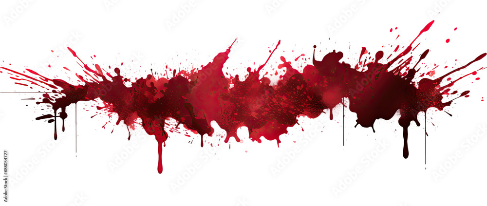 Dark Drops of blood, blood splash, blood spot. Isolated on Transparent ...