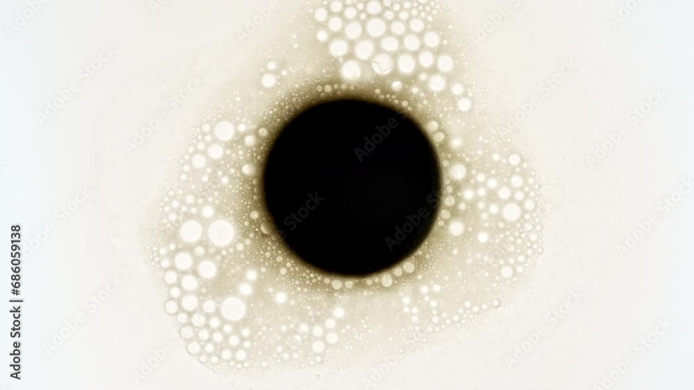 Macro shot of air bubbles in water. Close-up Effervescent tablet ...