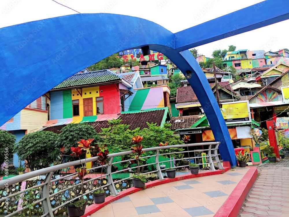 The colorful Rainbow House in the city of Semarang is now a new tourist ...