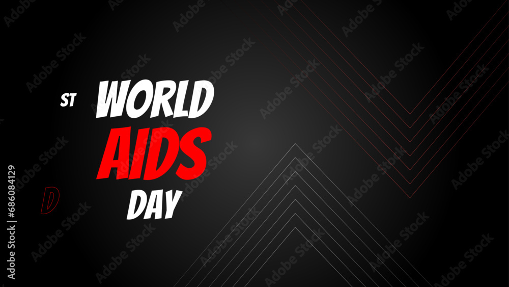 World Aids Day. Minimalist background with dark background. Designed ...