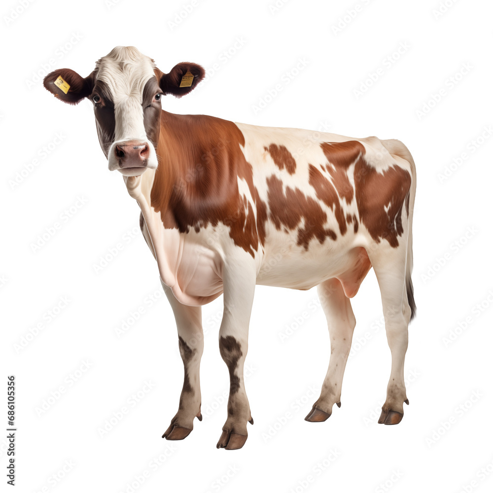 Full body view of a beautiful cow on transparent background Stock Photo ...