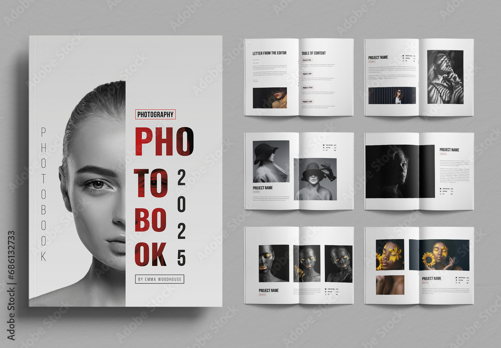 Photography Photo Book Layout Stock Template | Adobe Stock