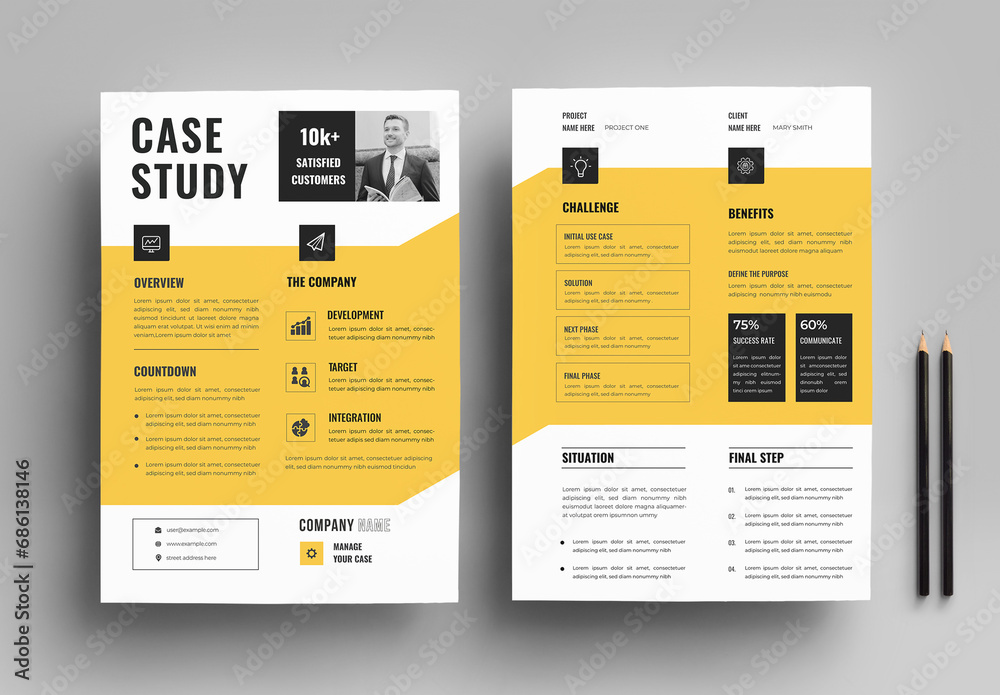 Business Case Study Design Stock Template | Adobe Stock
