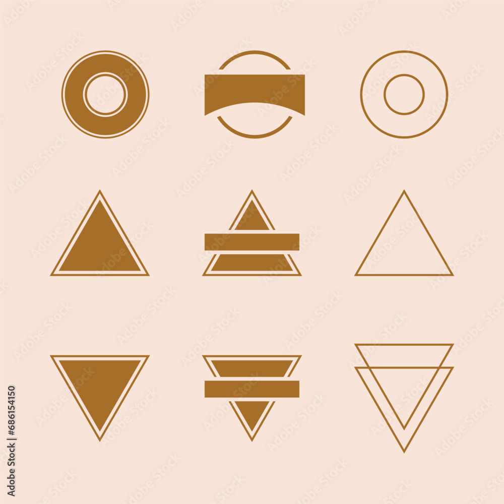 Triangle Icon Black | Label Triangles | Frame Logo | Emblem | Traffic ...