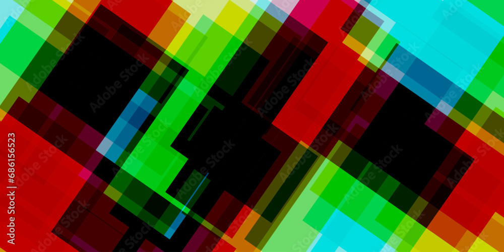 Slanted Rectangles with Riso Print Effect - Graphic Element for Fabric ...