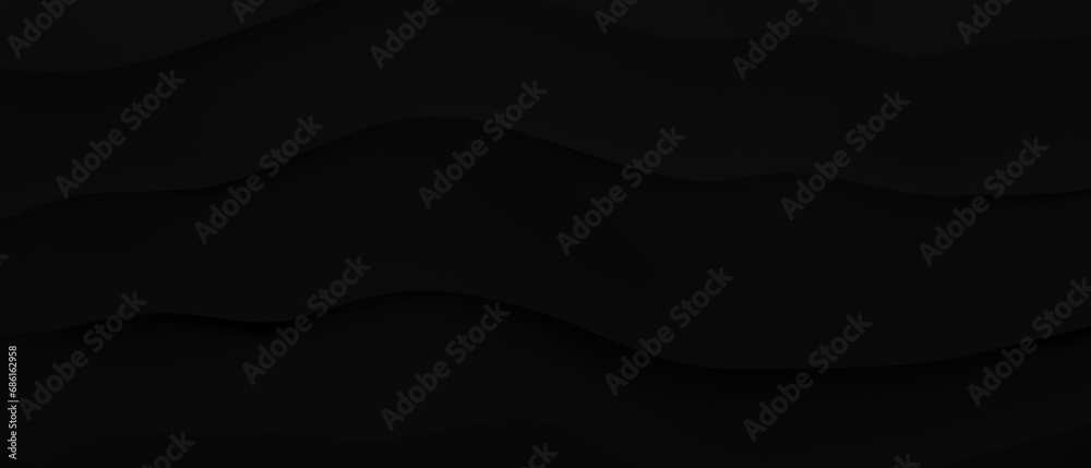 Minimal Black Wave Gradient Background. Clean and Elegant Organic Sand ...