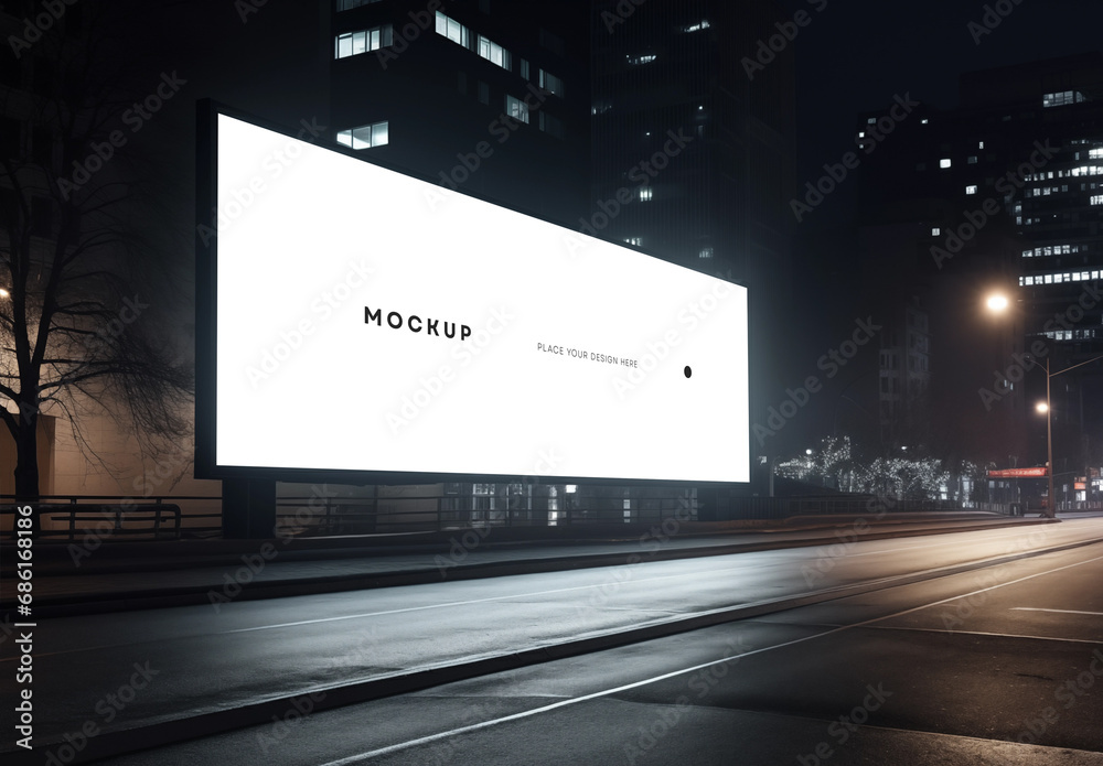 Billboard Mockup with Generative AI Stock Template | Adobe Stock