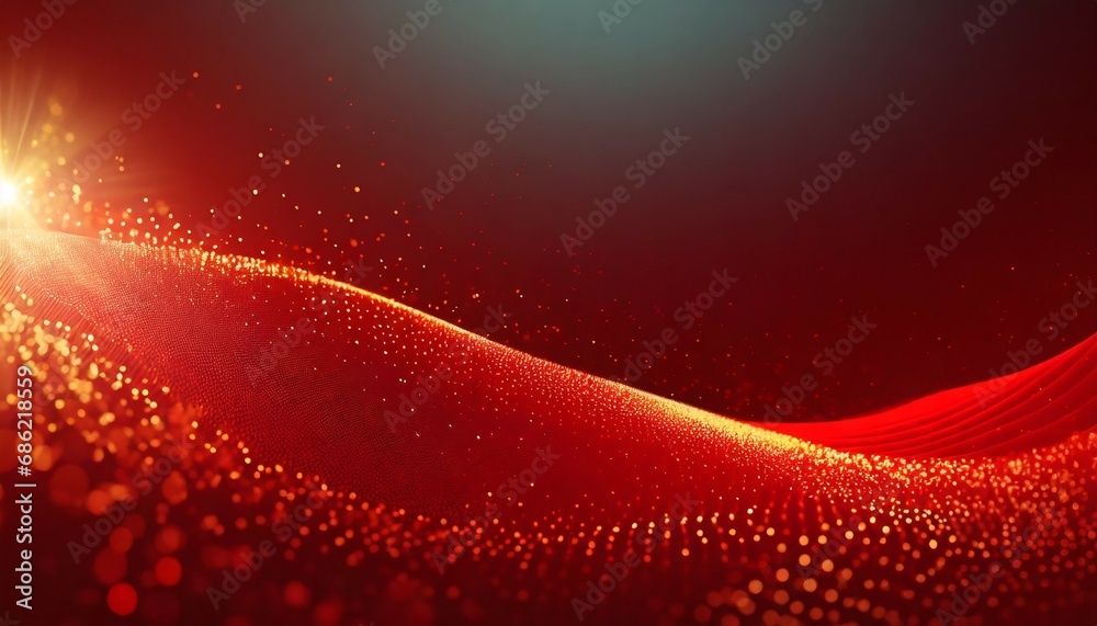 abstract luxury red background with wave and particle modern abstract ...
