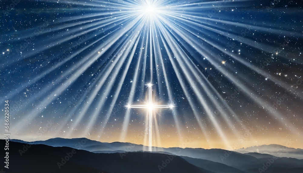 Foto de star of jesus with rays of light christmas star of the nativity ...
