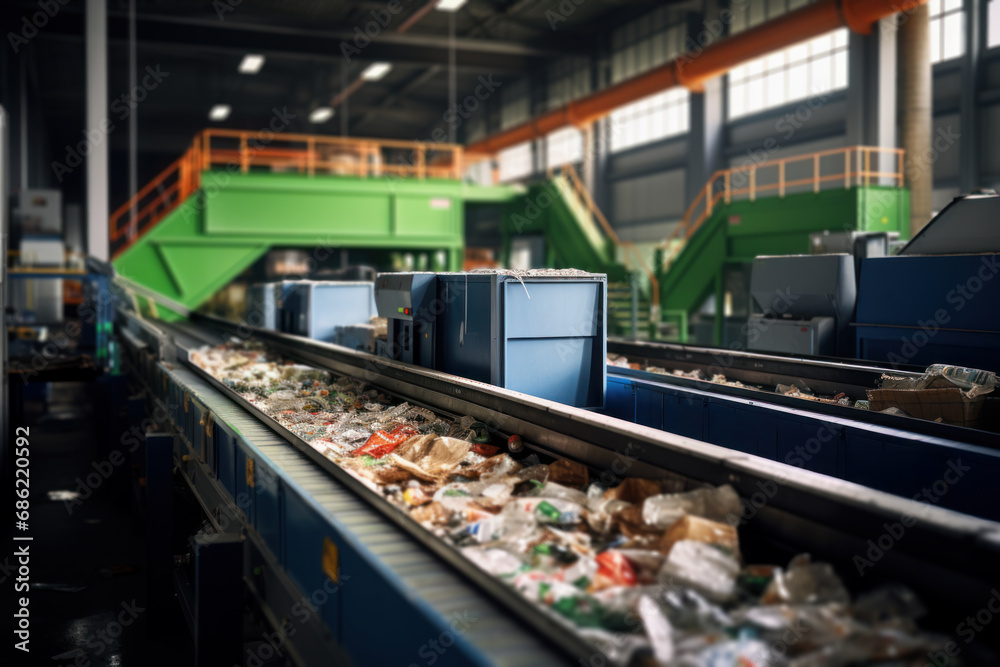 A fully automated sorting system segregating recyclable materials ...