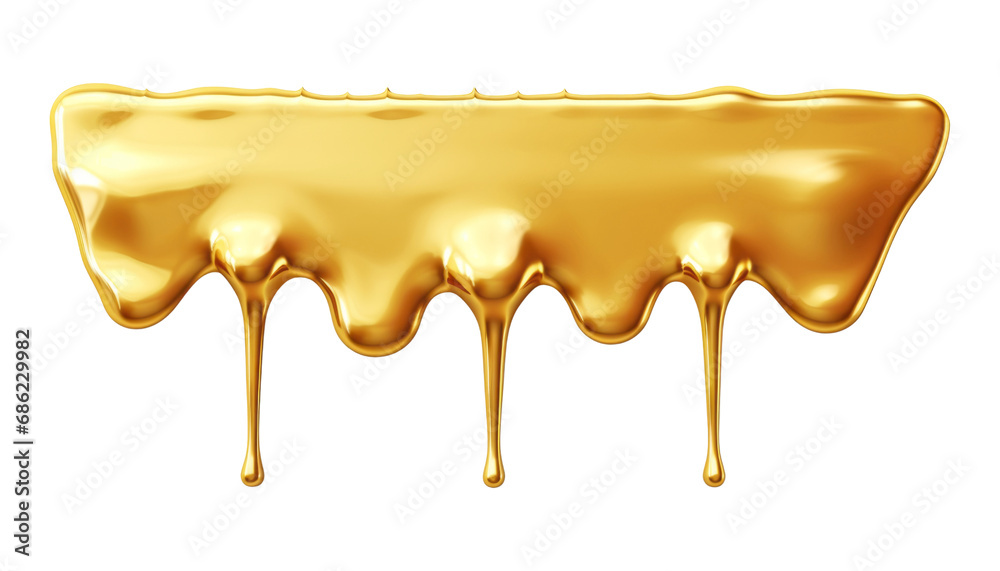 melted gold dripping isolated on transparent background cutout Stock ...