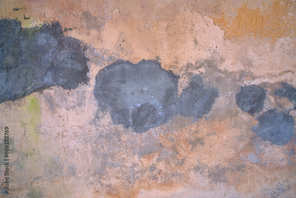 Water damaged ceiling roof in an old house. Water damage building ...