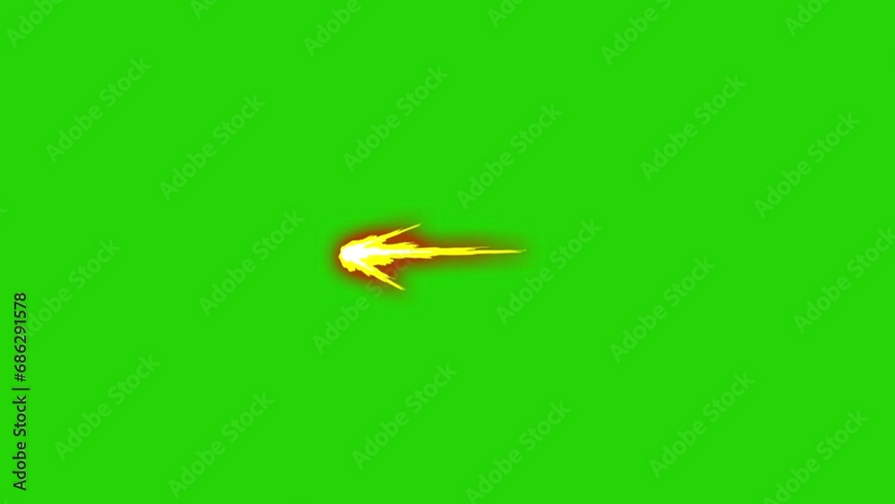 4K Animated Gun Shot with Fire and Smoke - Cartoon Effect, Alpha ...